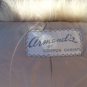 S (6-8) Real BLUE FOX Fur Stole Stoll Shawl Wrap, by SAGA Fox, Ivory W ...