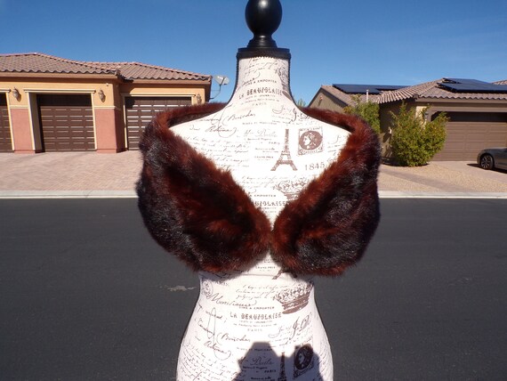 MED Real MINK FUR Stole Stoll Shawl Wrap Mink Fur in - Etsy