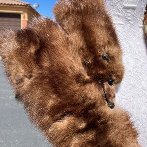 4 Pelt Brown MINK Scarf Scarves Collar Boa Stole Stoll, Real MINK Full ...