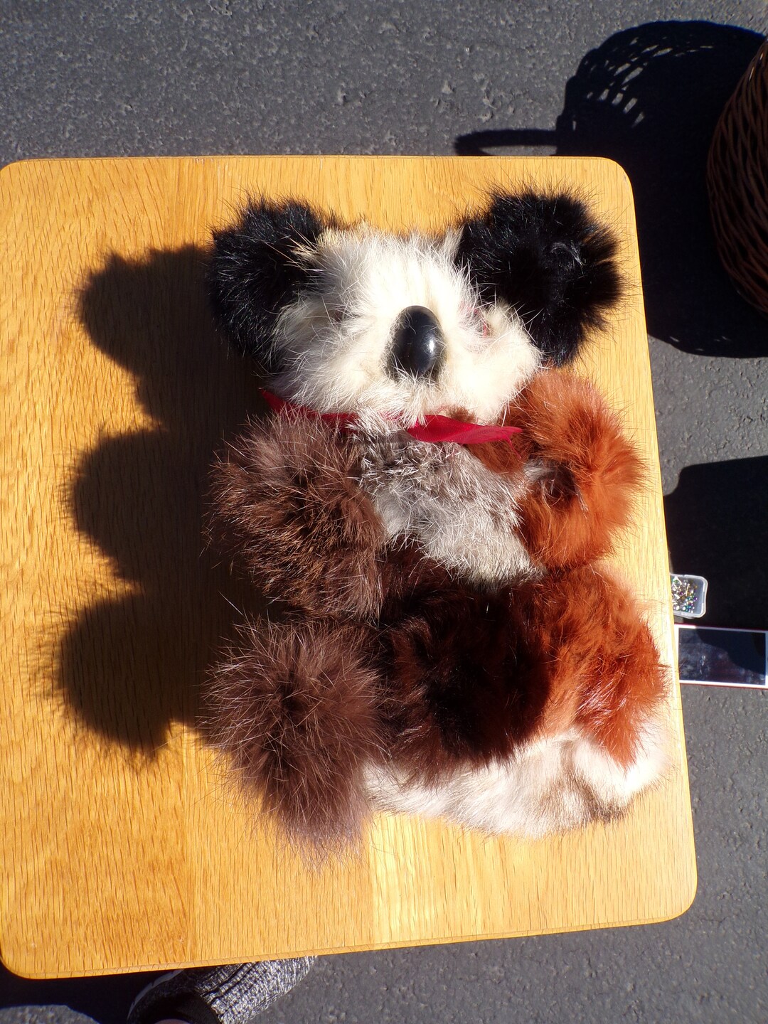 9" Real RABBIT FUR Teddy Bear, Stuffed Animal, Toy, Real Rabbit FUR ...