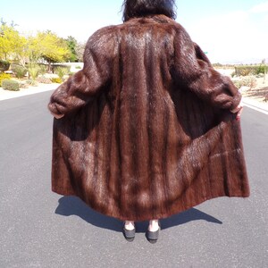 M/L (10-12) Real NUTRIA Fur Coat, Full-length Brown-beige Nutria ...