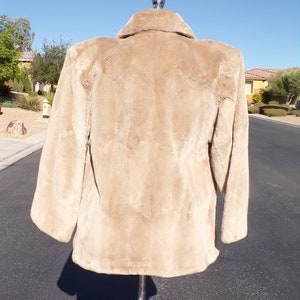 L-P (12P) Real SHEARED BEAVER Jacket Hip-length, Blonde Beaver ...