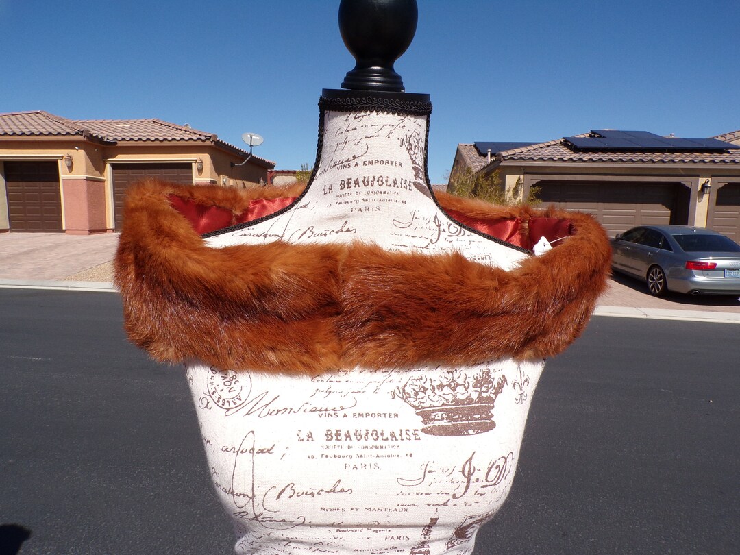 37" Real COPPER MINK FUR Stole Stowe Wrap Scarf, Mink Double Twist ...