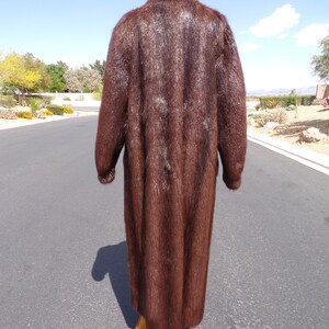 M/L (10-12) Real NUTRIA Fur Coat, Full-length Brown-beige Nutria ...