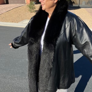 2/3X-L 18-22 Real SHEARED MINK & Fox Fur Jacket Coat, Fully Reversible ...