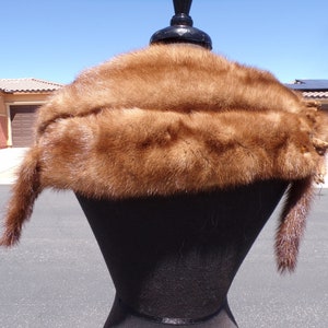 4 Pelt Brown MINK Scarf Scarves Collar Boa Stole Stoll, Real MINK Full ...