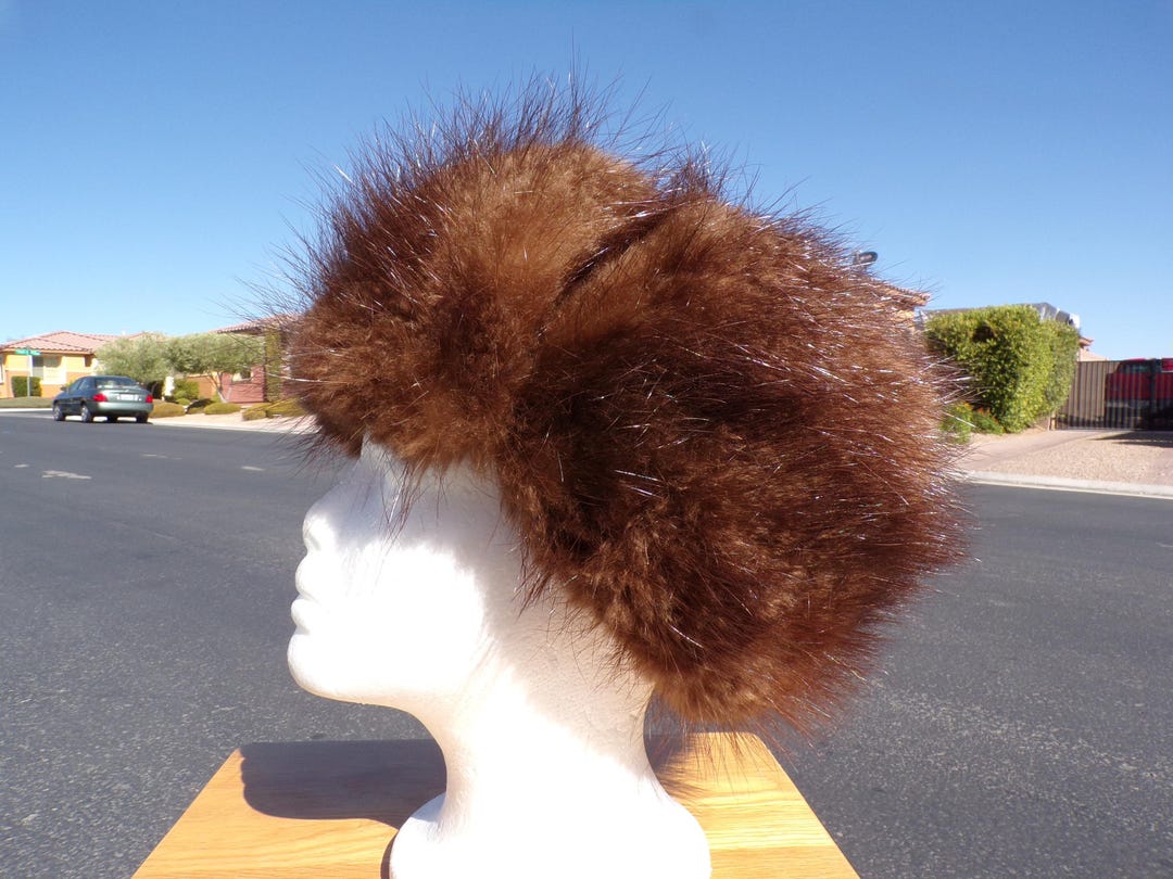 22.5" Real BEAVER FUR Trapper Hat, Men's M M 57 7 1/8, Women's L ...