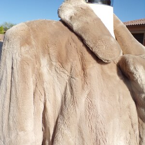 L-P (12P) Real SHEARED BEAVER Jacket Hip-length, Blonde Beaver ...