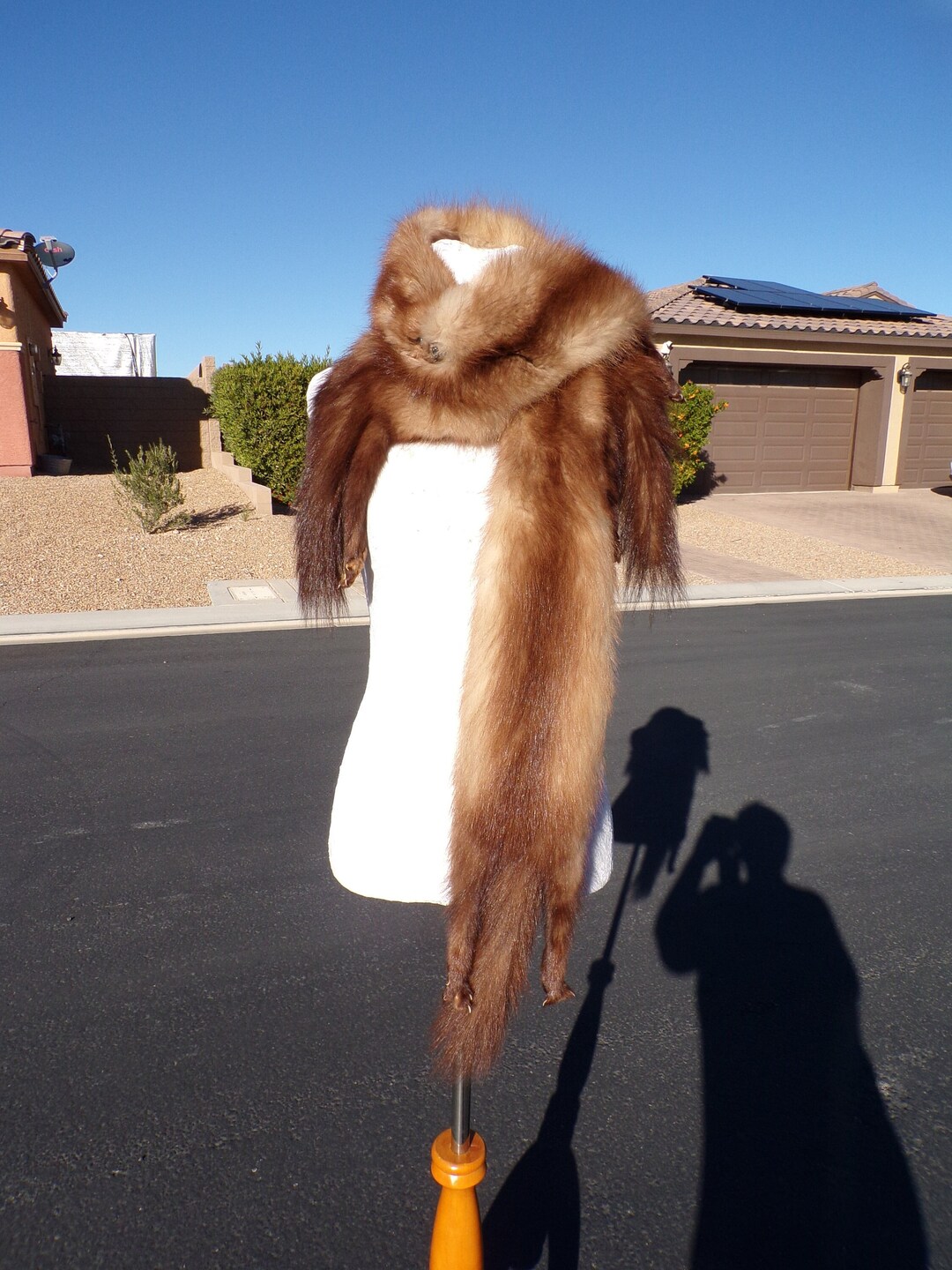 3 Pelt STONE MARTEN Sable Fitch Mink Scarf Scarves Collar Boa Stole ...