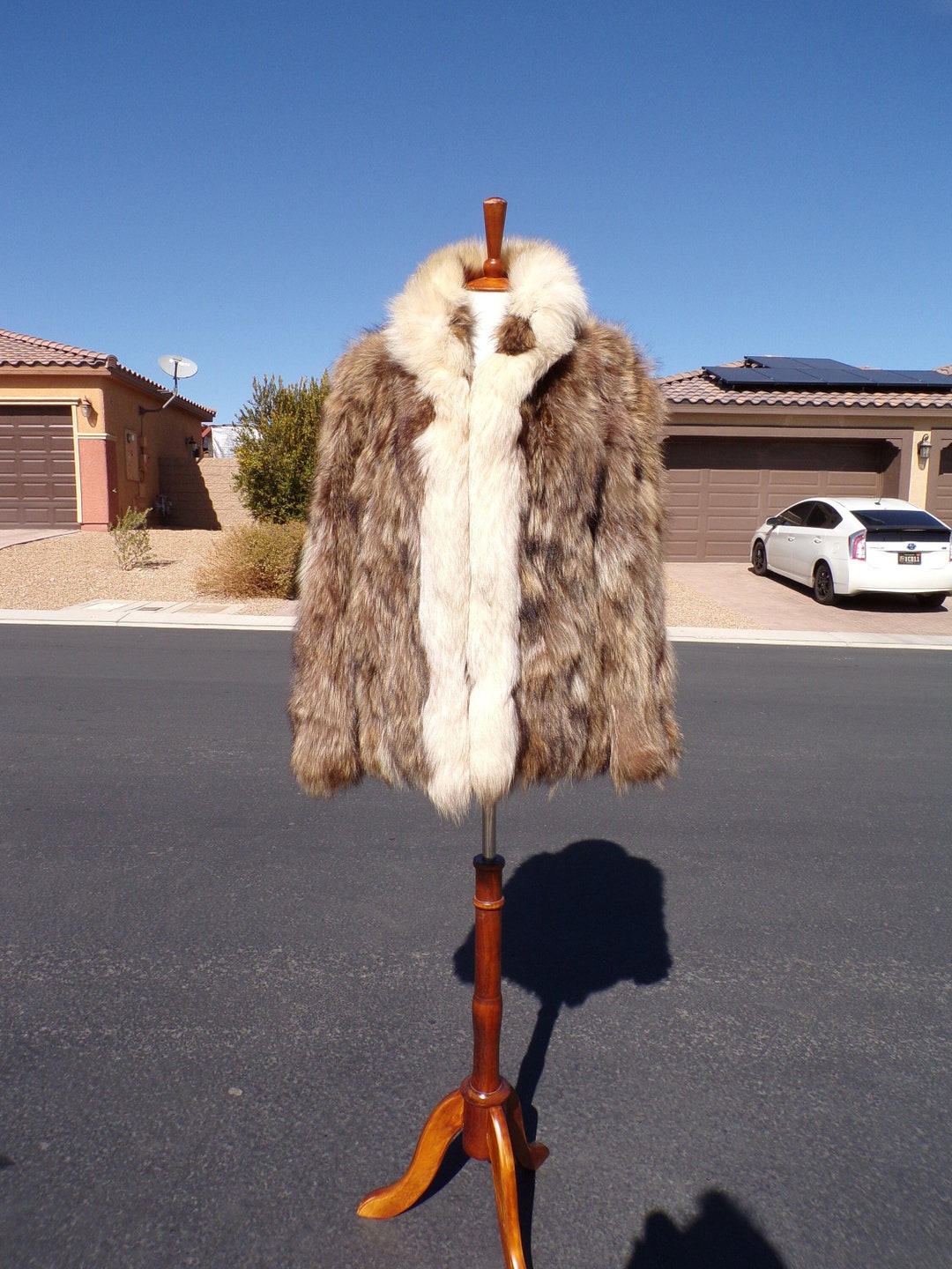 M-L 10 Pieced RACCOON & FOX FUR Jacket Coat Stroller - Etsy