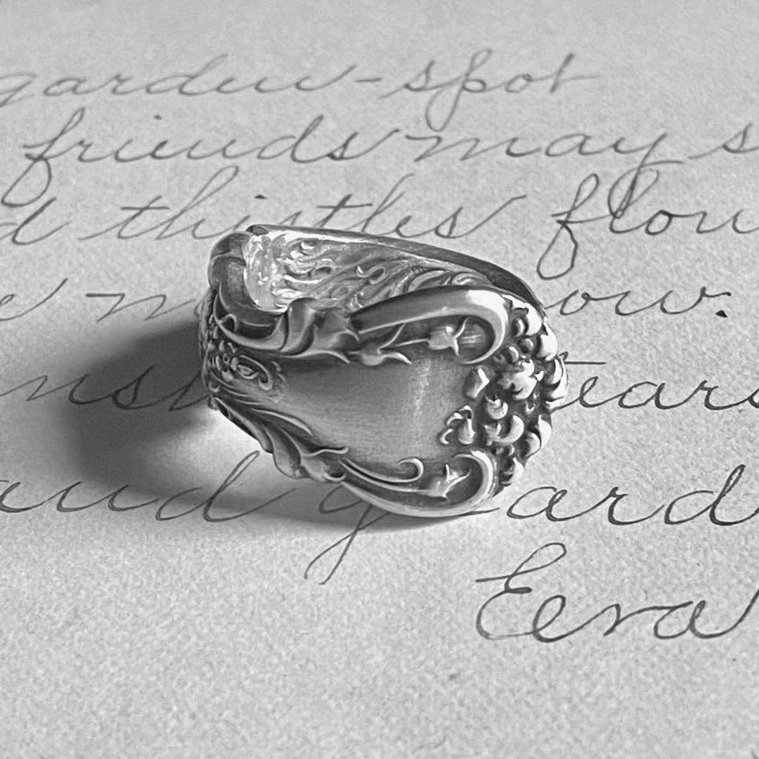 Spoon Ring, ~FLORAL~ 1902 by 1835 R Wallace, Violet Center, February ...