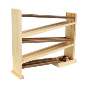 Wooden Ball Roller Racetrack Toy, Amish-made, With 8 Wooden Balls ...