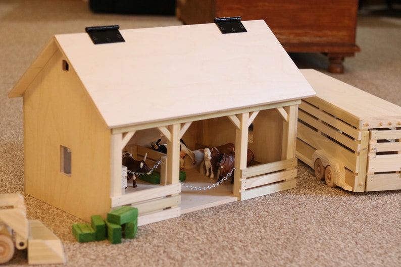 Amishtoybox.com Large Wooden A-frame Barn Toy With Hay Loft - Etsy