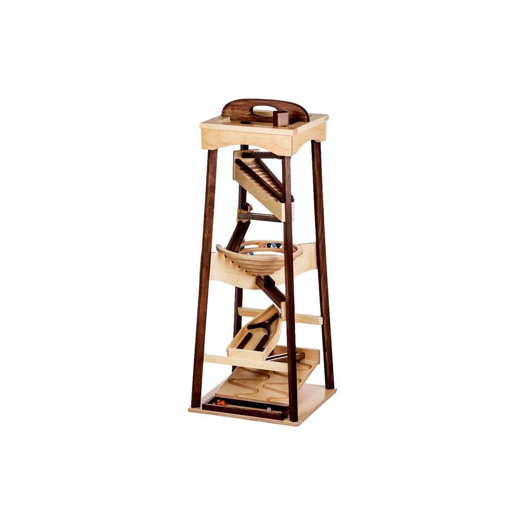 Amishtoybox.com Pyramid Marble Tower Run Wooden Toy - 39" High - Pack ...