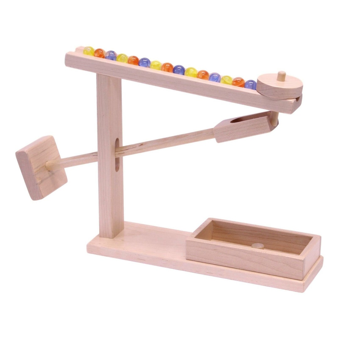 Amish Made Wooden Marble Roller Machine Toy - Etsy