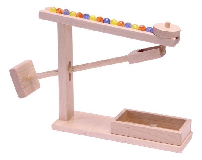 Amish Made Wooden Marble Roller Machine Toy | Etsy