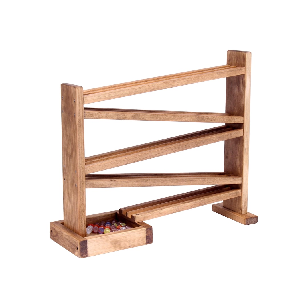 Amishtoybox.com Marble Roller Racetrack Wooden Toy - Child-safe Finish ...