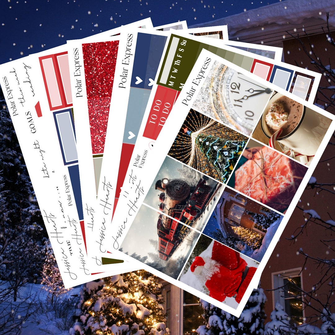 Polar Express Planner Sticker Kit - Etsy