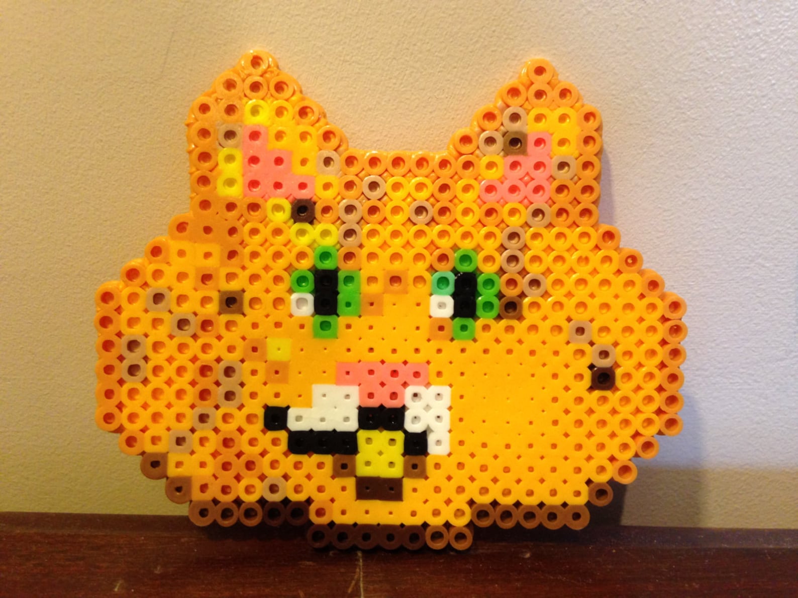 TABBY CAT, Bead Art, Pixel Art, Perler Beads, Pixels, Cat Bead Art ...
