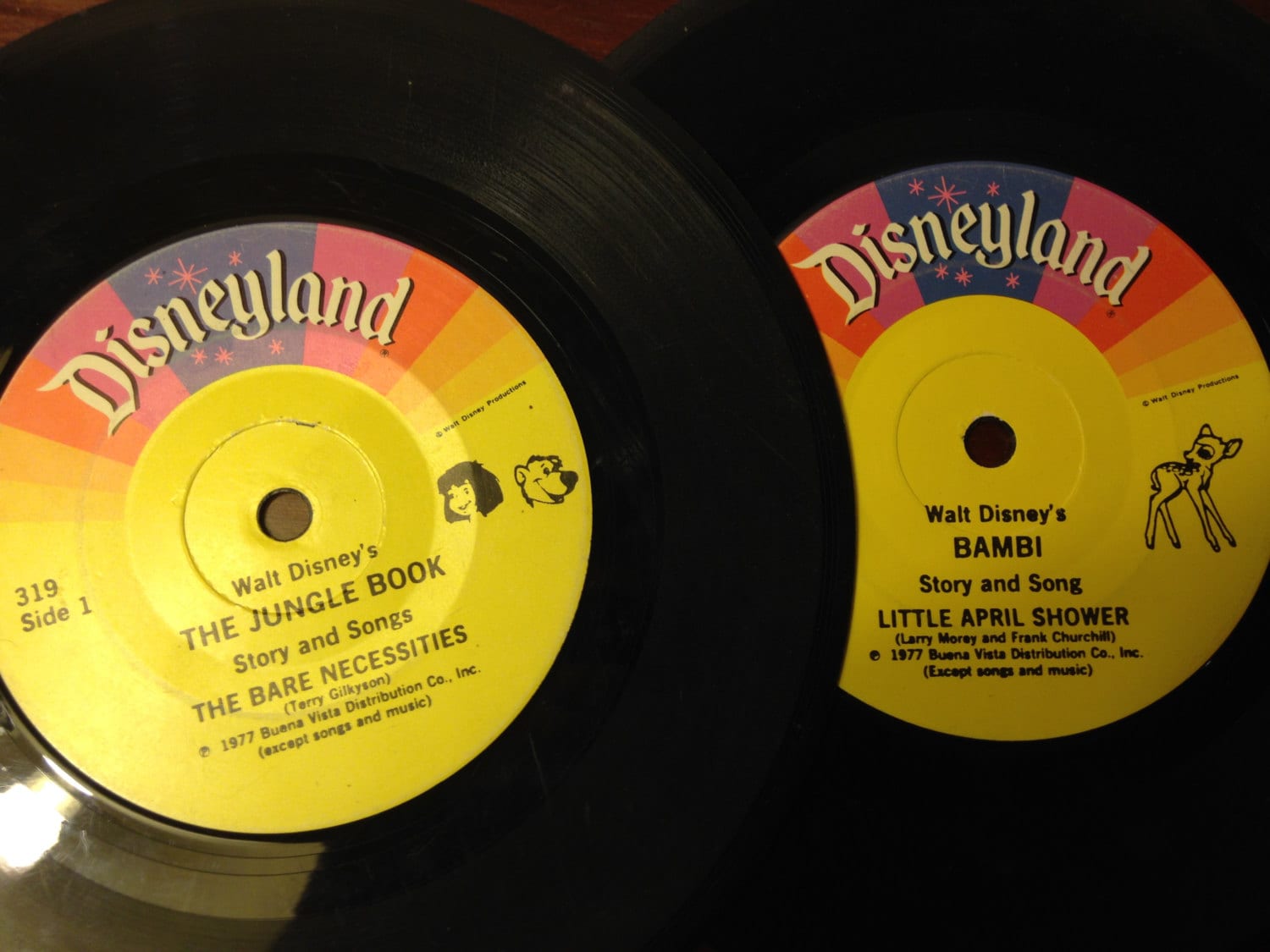 READ-ALONG RECORDS, Walt Disney Books, Disneyland Records, 7", Jungle ...