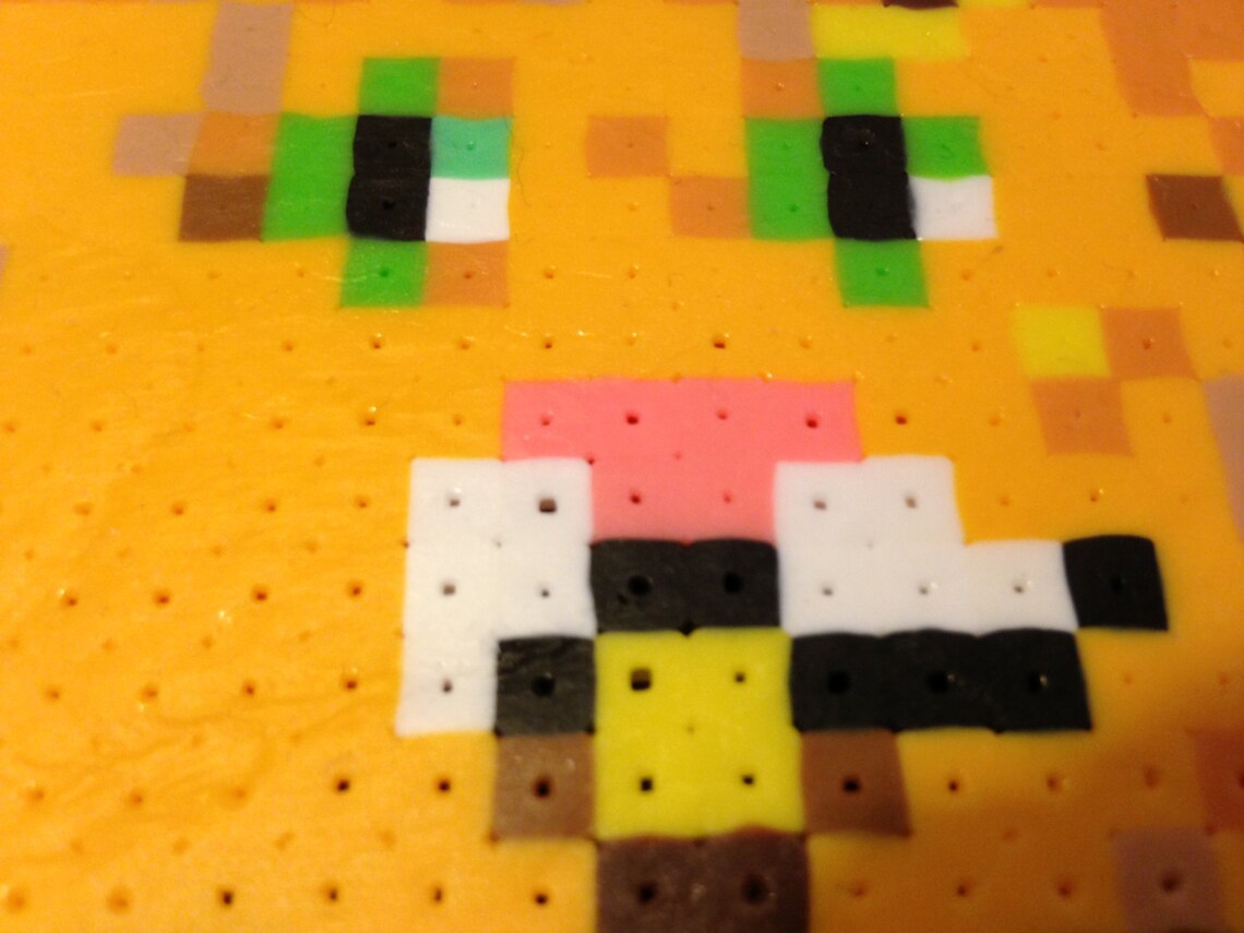 TABBY CAT, Bead Art, Pixel Art, Perler Beads, Pixels, Cat Bead Art ...