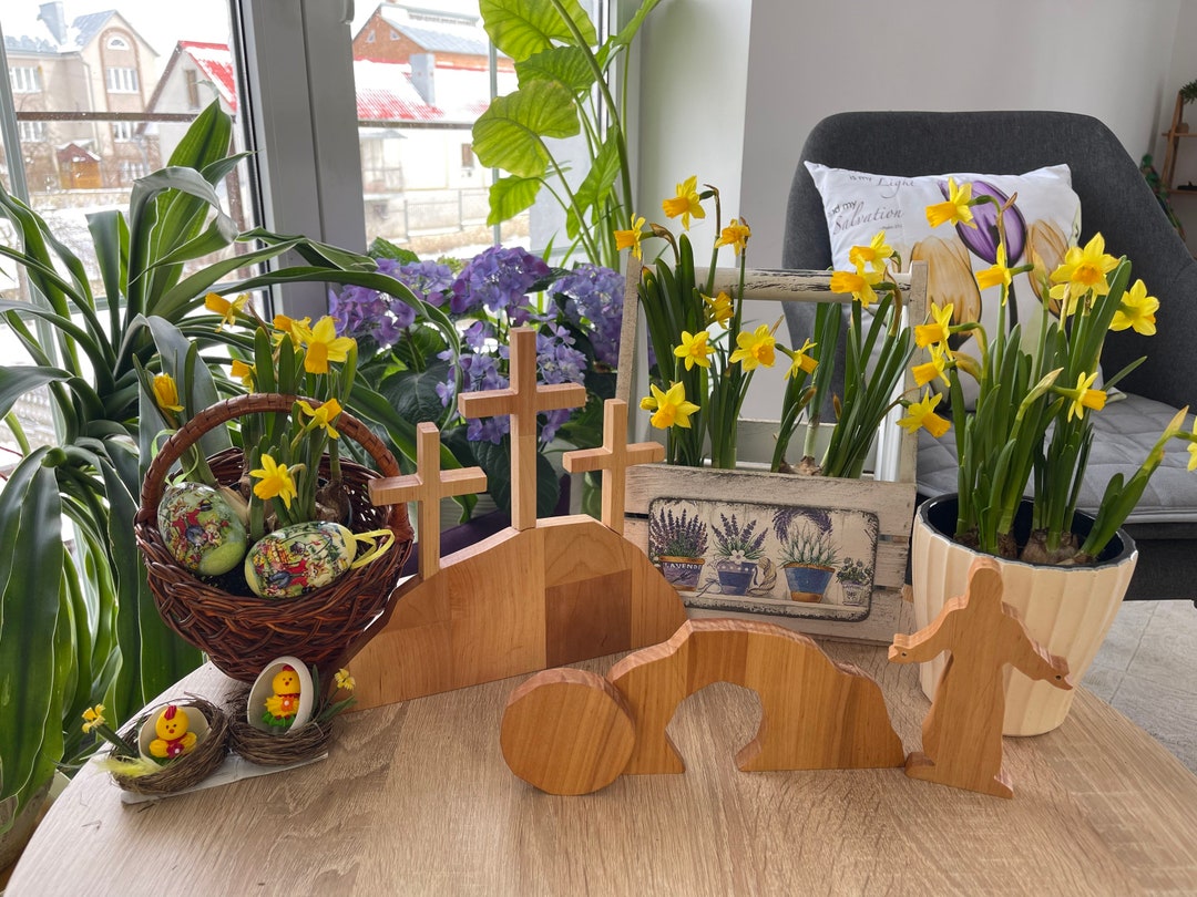 Resurrection Scene Easter Decor Religious Easter Nativity Set Easter ...