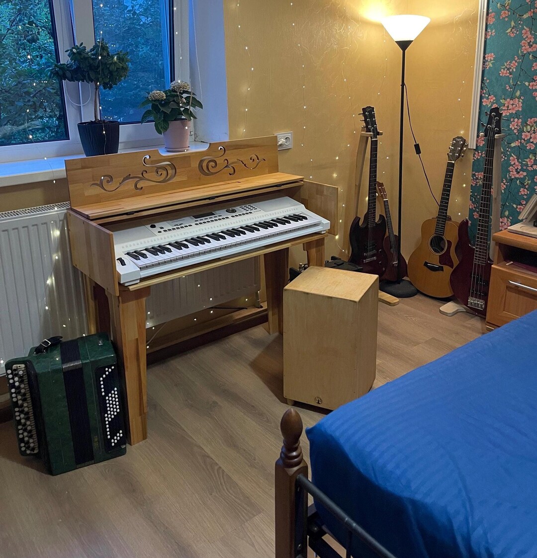 Piano Keyboard Stand Height of Table 63cm/25inch for Kids Wooden Table ...