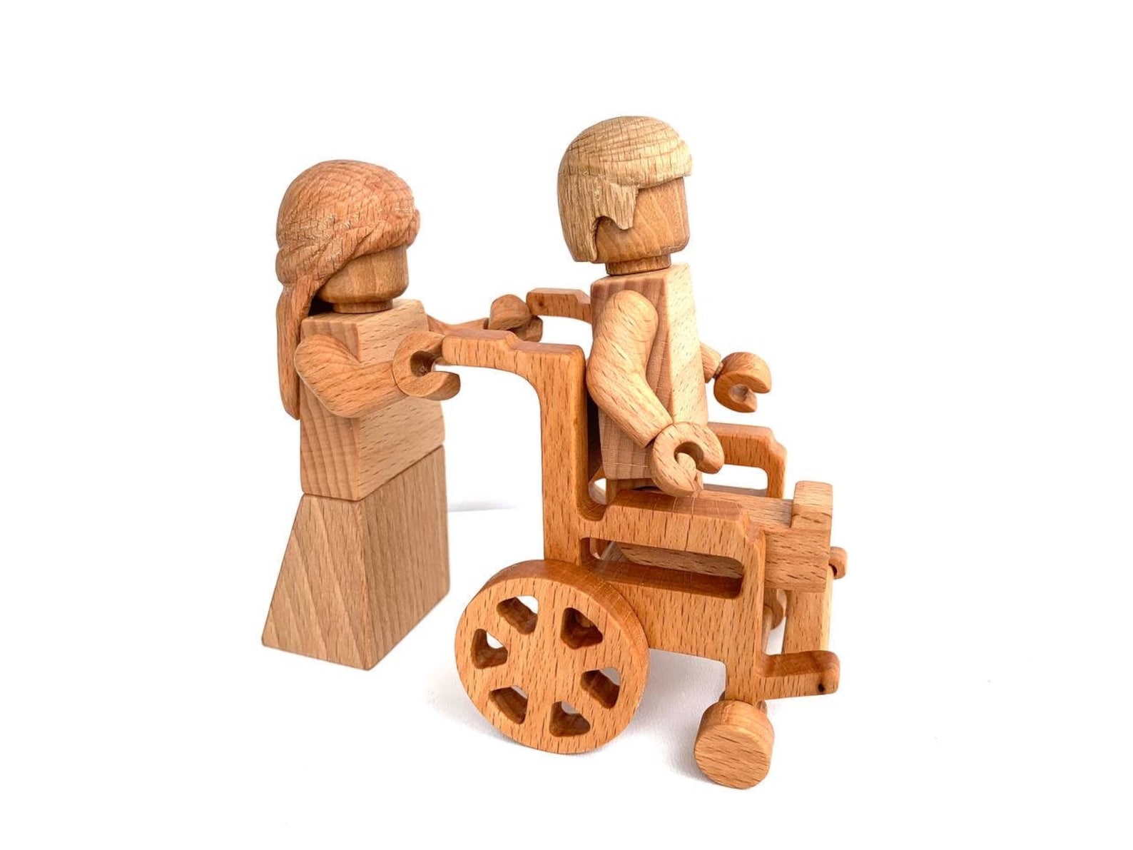 Wheelchair for Dollhouse Play Wooden Eco Toy Preschool Kindergarten ...