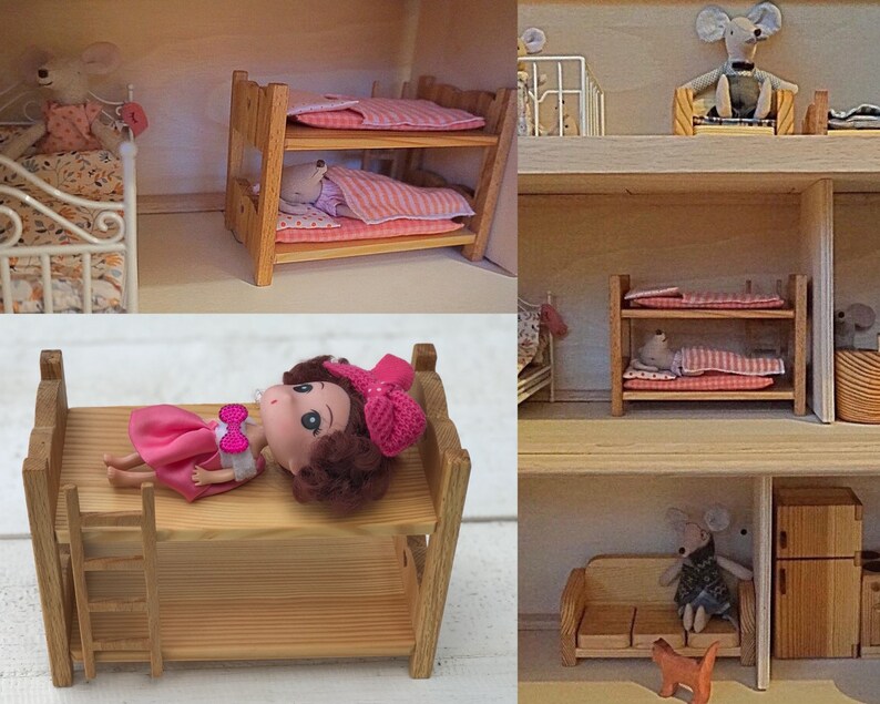 Maileg Wooden Bunk Bed Two-story Bed Christmas Kids Gift 1st - Etsy