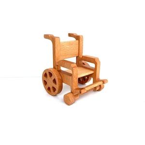 Wheelchair for Dollhouse Play Wooden Eco Toy Preschool Kindergarten ...