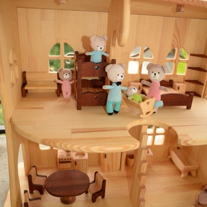 Dolls Dollhouse Animals Panda Dolls Amigurumi Panda Family Mom Dad Son ...