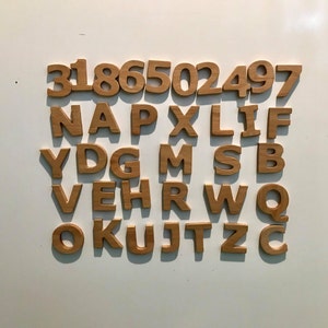 Wooden Letters Educational Toy 1st Birthday Gift Beech-wood Letters ...