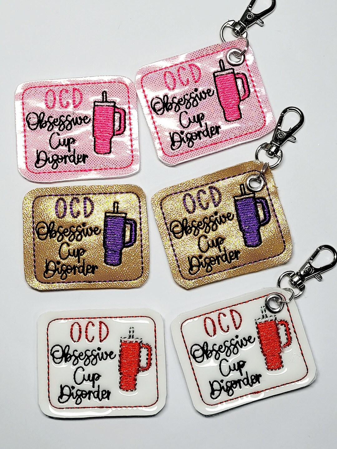 Obsessive Cup Disorder, OCD, Feltie Pair OR Keychain - Etsy