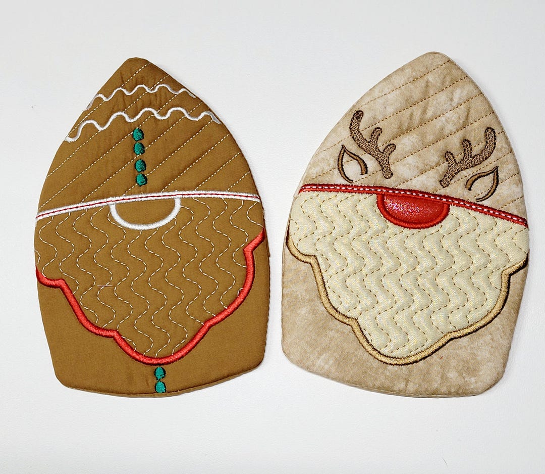 Gnome Mug Rug, Christmas Characters, Reindeer Gnome, Gingerbread Gnome ...