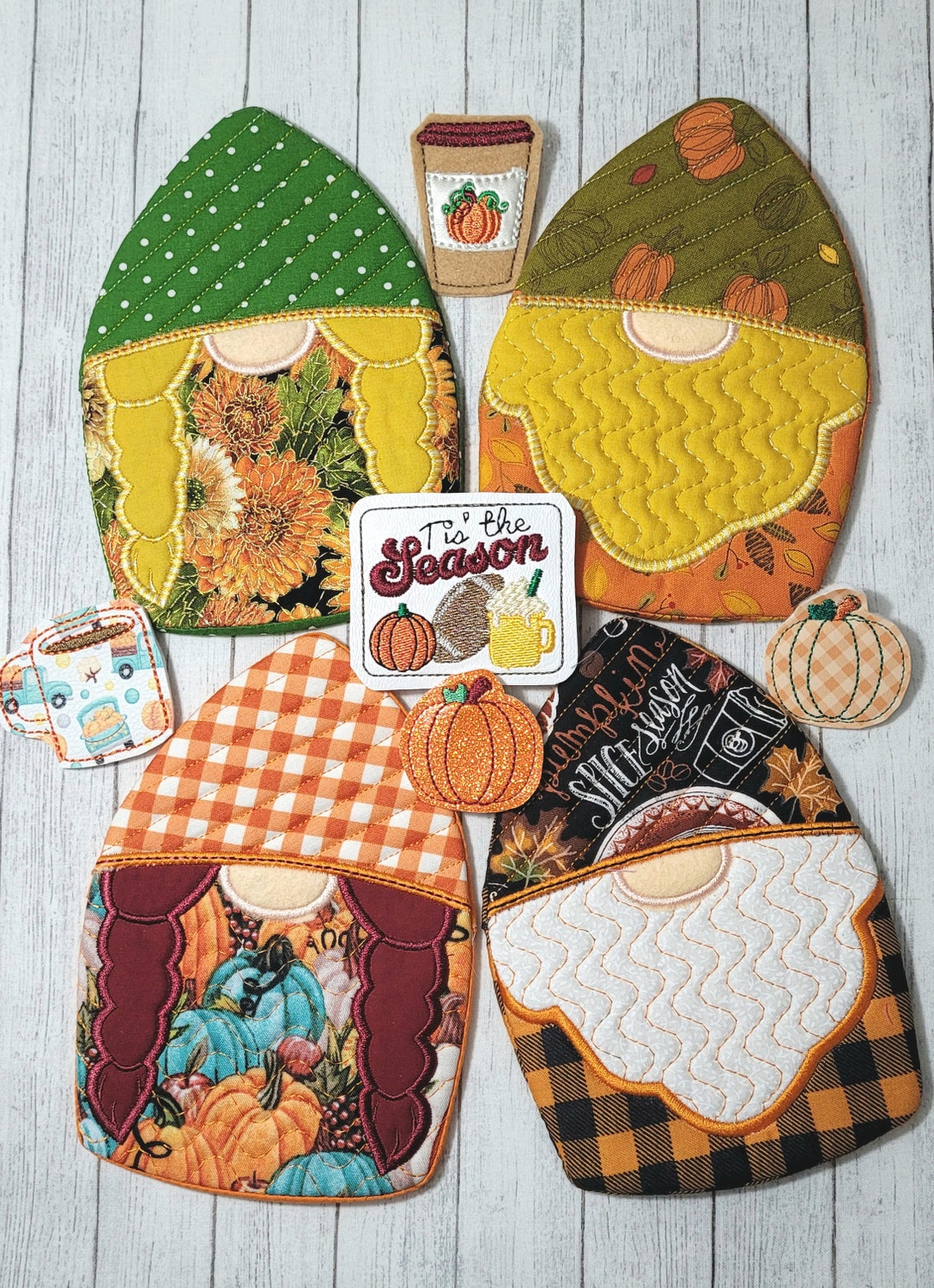Fall Gnome MUG RUG, Mug Mat, Coaster, Candle Mat, Fall Mug Rug, Girl ...