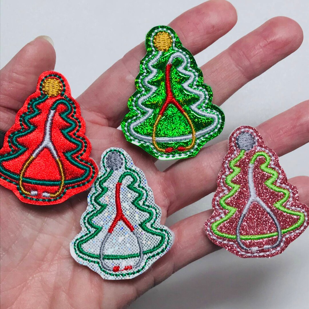 Stethoscope Tree, Medical Christmas Feltie Pair, Nursing, Health Care ...