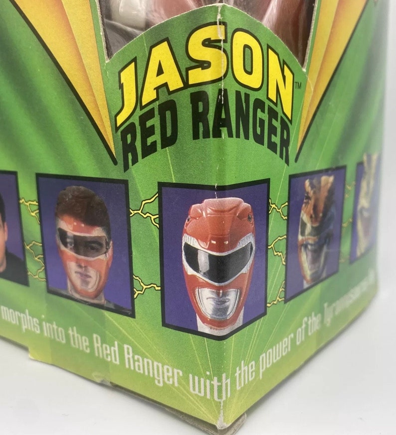 1993 Mighty Morphin Power Rangers Red Ranger Jason 8 Action Figure New ...