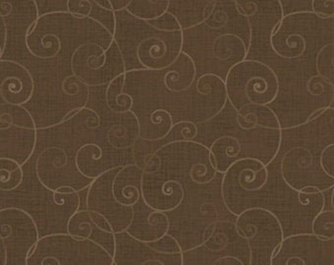 Whimsy Basics Medium Brown Swirl Fabric Yardage Color - Etsy