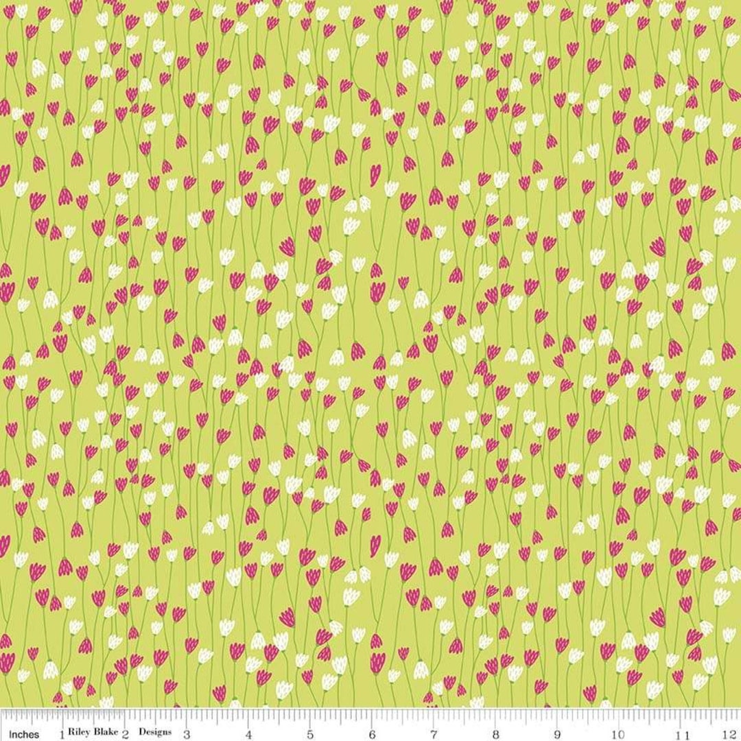 Simply Happy Green Vine Cotton Quilting Fabric, Floral Fabric, Dodi Lee ...