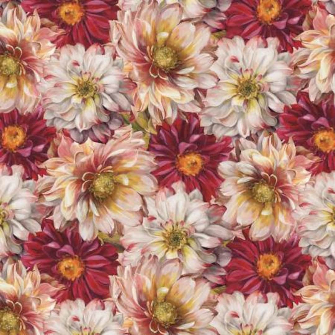 Rosewood Lane Multi Packed Flowers Fabric Yardage, Lisa Audit ...