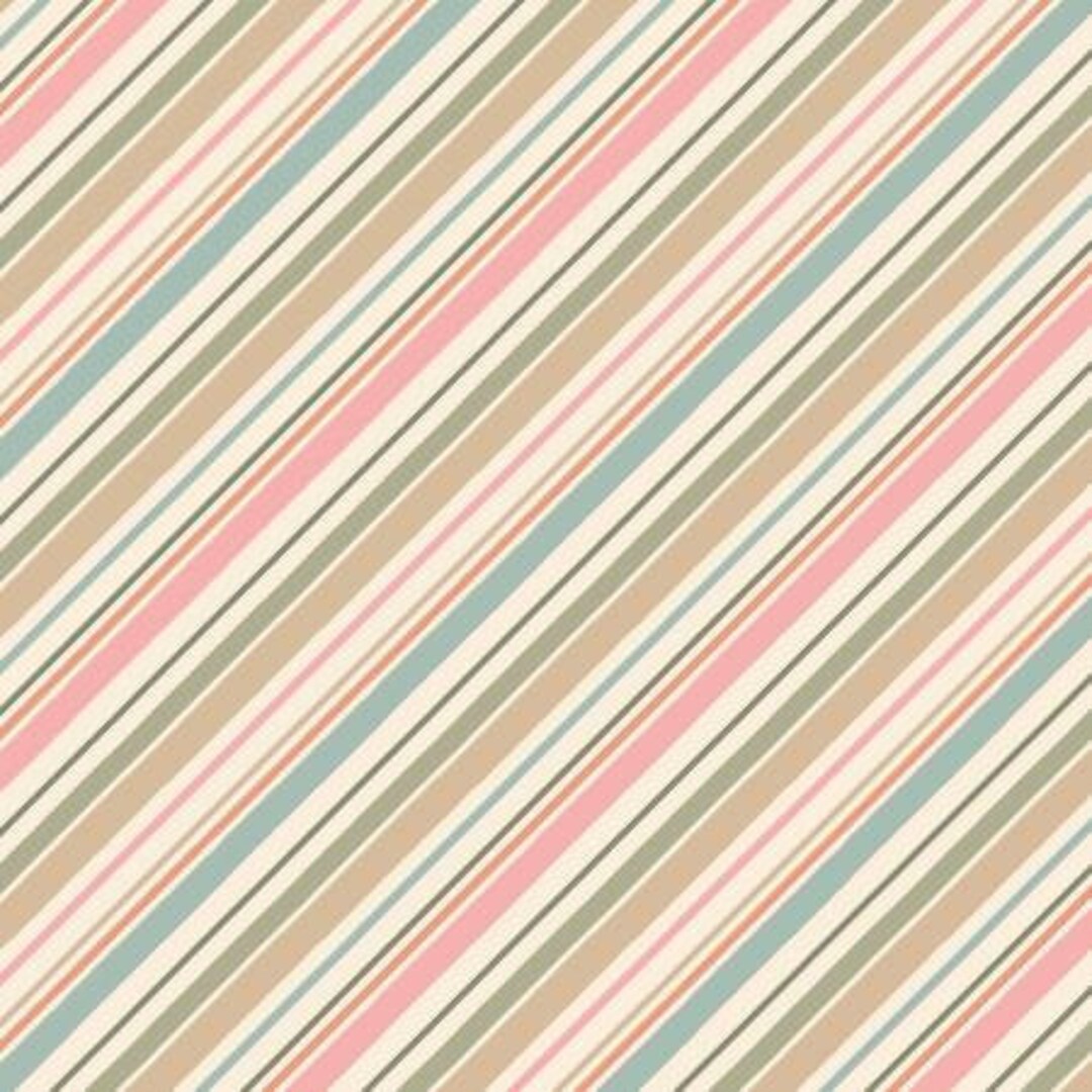 Blessed by Nature Multi Diagonal Stripe Fabric Yardage, Lisa Audit ...