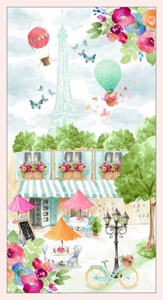 Love is in the Air Light Blue Cafe with Eiffel Tower Panel | Etsy