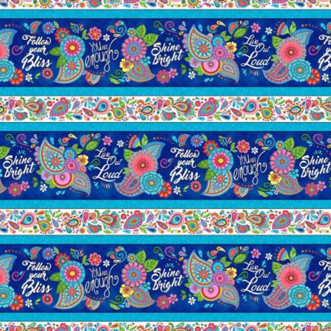 Live Out Loud Multi Repeating Stripe Cotton Quilting Fabric, Mask ...