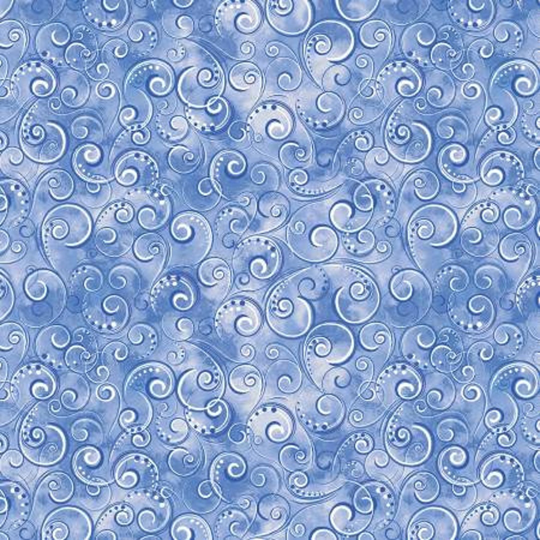 Pearl Splendor Cornflower Fabric Yardage, KANVAS Studio, Benartex ...