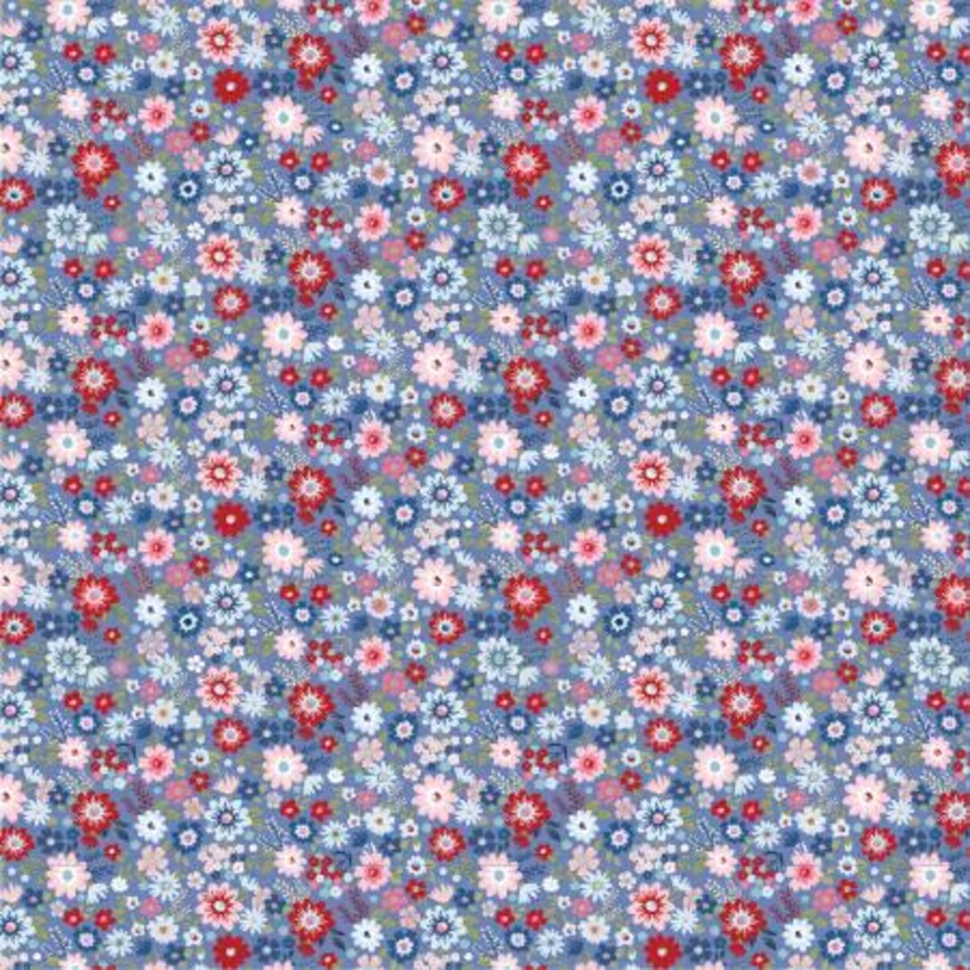 Hip Hip Hooray Dk Blue Hooray Fabric Yardage, Laura Woods, Poppie ...