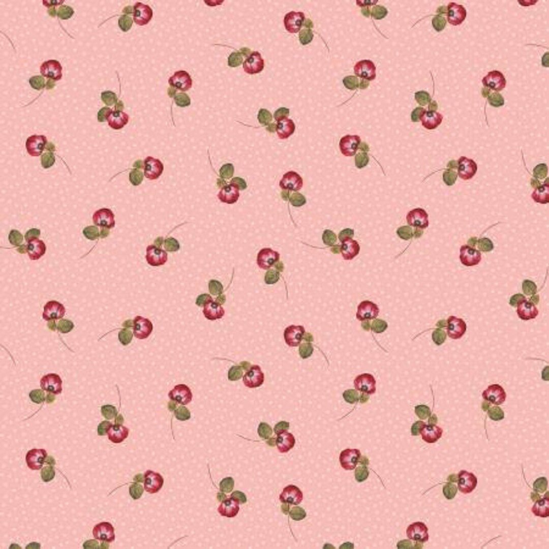 Rosewood Lane Pink Flower Flurry Fabric Yardage, Lisa Audit, Wilmington ...