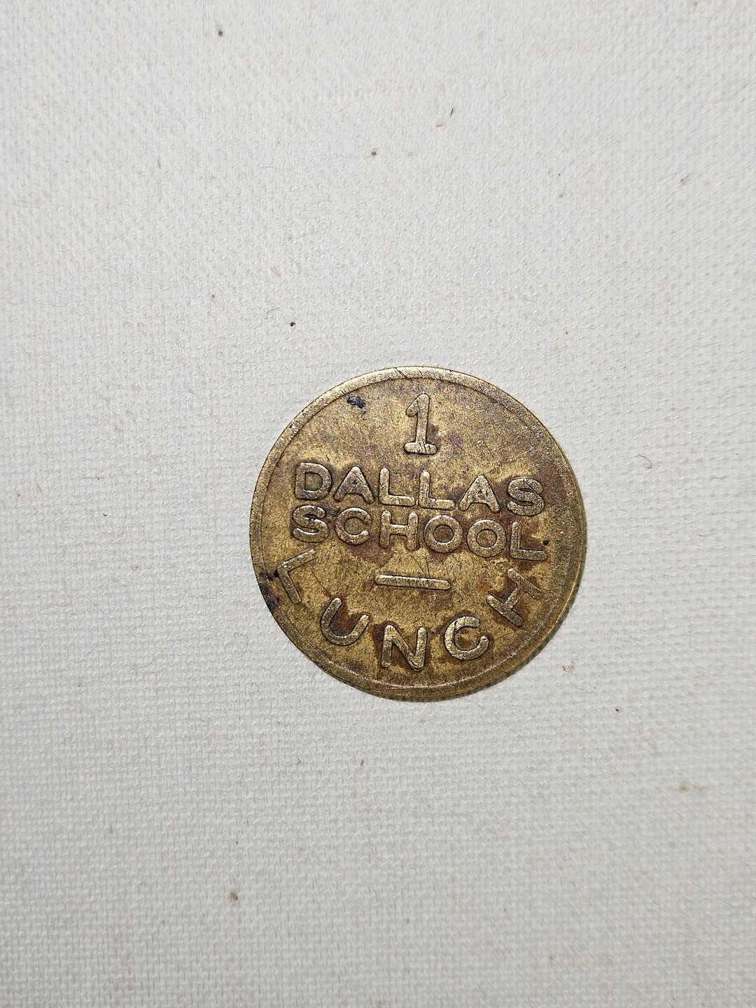 Authentic Vintage Dallas School Lunch Token - Etsy