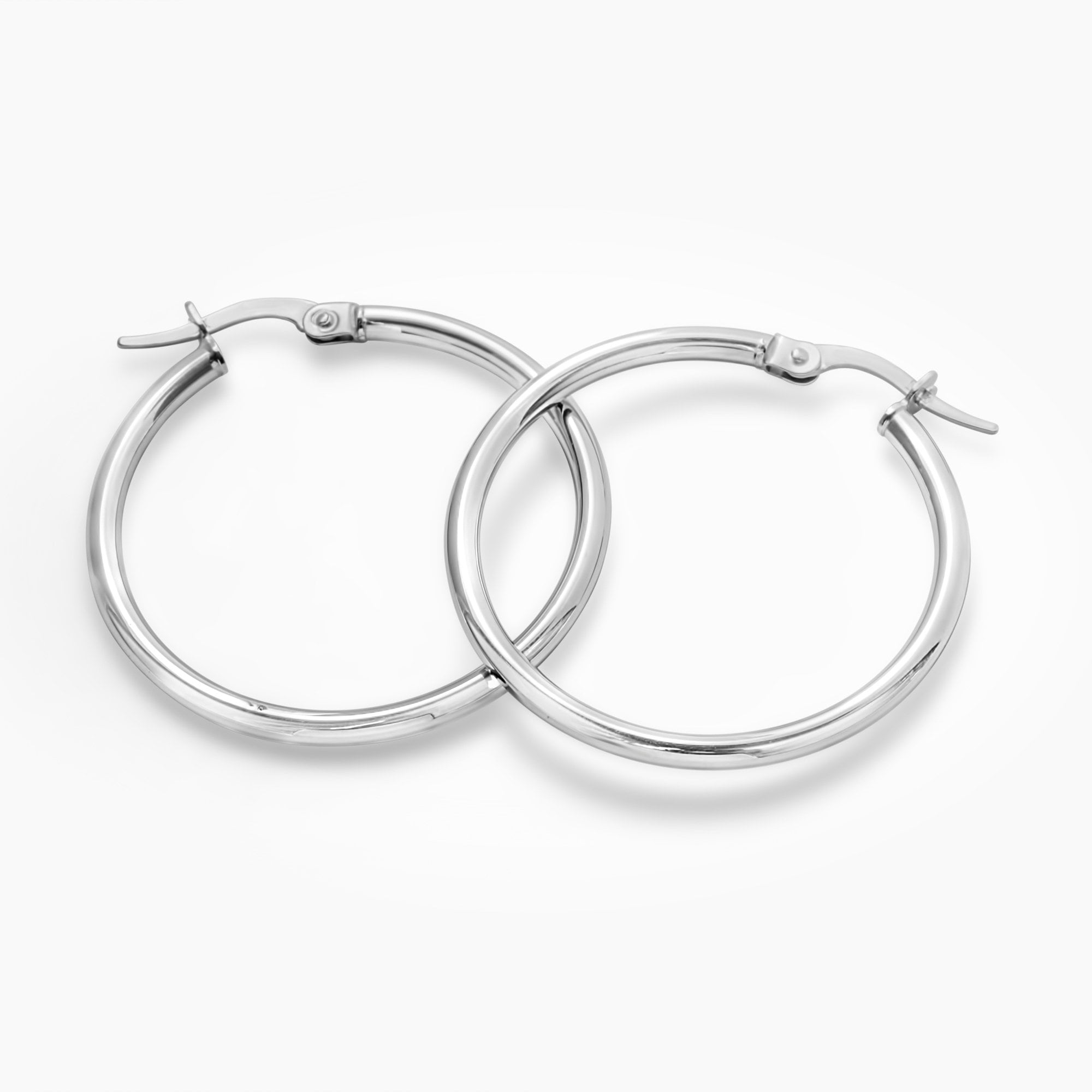 Simple Thin Round Hoop Earrings Big Earrings 10k Yellow | Etsy