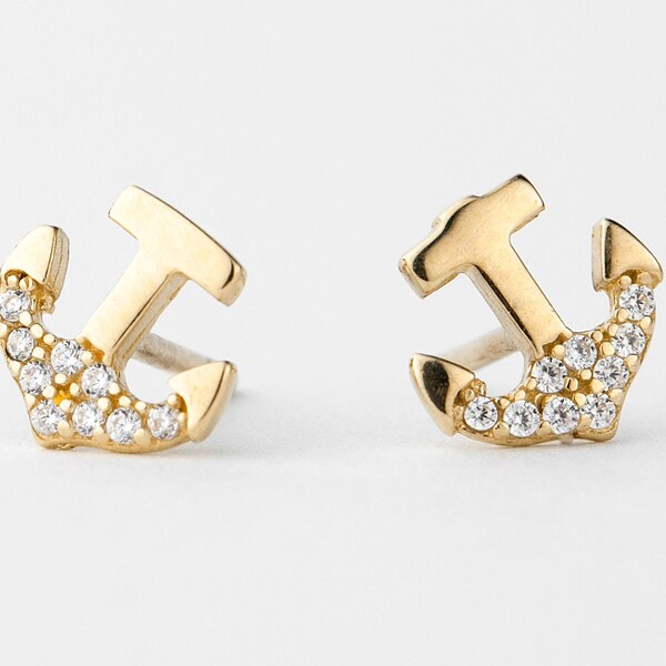 Anchor Earrings - Etsy