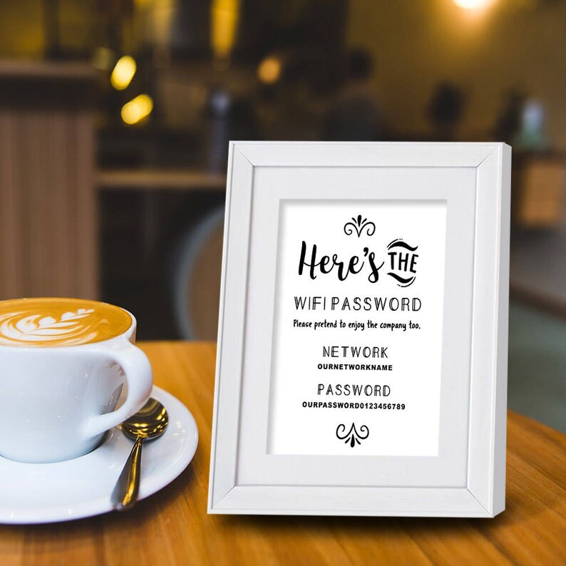 Funny wifi sign printable wifi password sign Printable home | Etsy